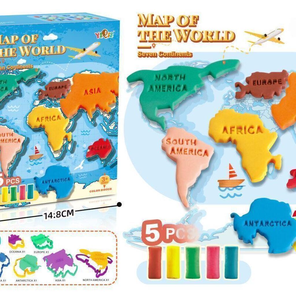 Edukativni set “Map of the World – Seven Continents” - Interaktivna