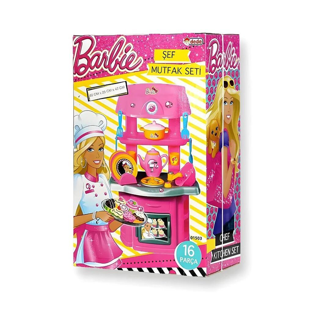Barbie Šef kuhinjski set – 16 delova - Tematski set za igru kuvanja u