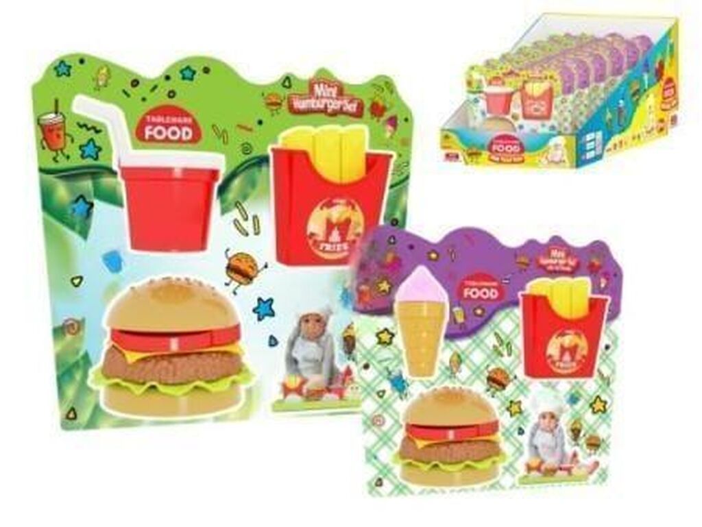 Igrački set “Mini Hamburger Set” – brza hrana za igru - Tematski set