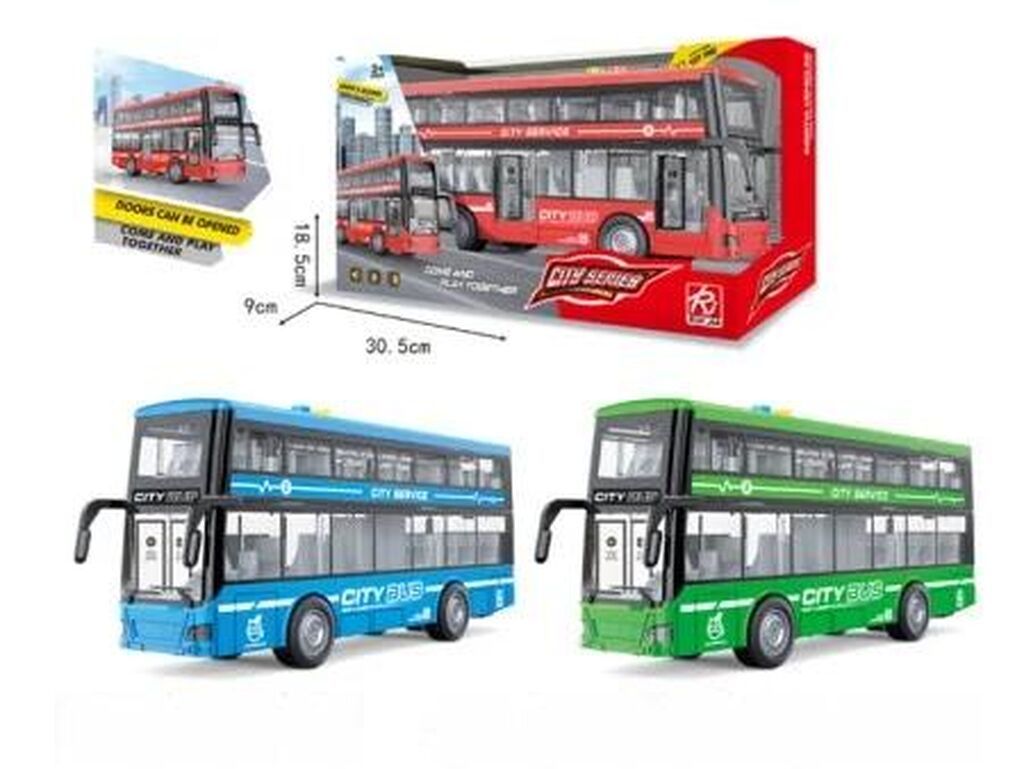 Metalni dvospratni autobus – City Series igračka - Realističan model