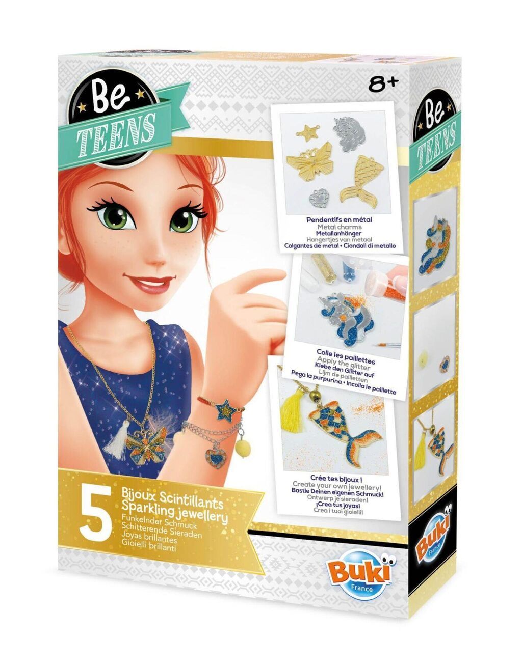 Buki Be Teens – set za izradu sjajnog nakita (8+) Kreativni komplet