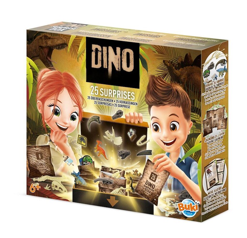 Buki France „DINO – 25 Surprises“ set Tematski set sa dinosaurima
