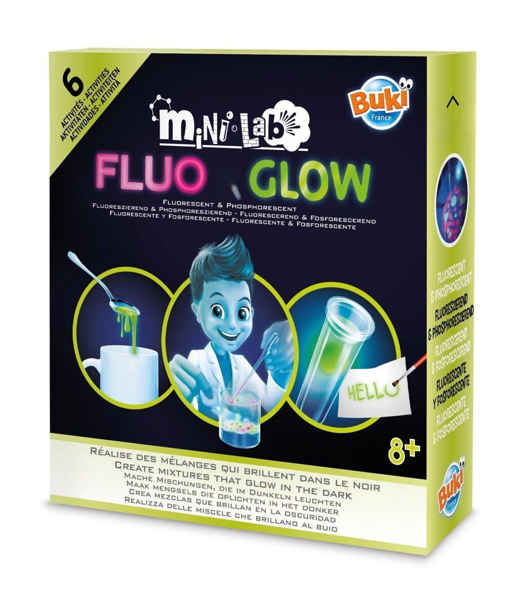 Buki Mini Lab – Fluo Glow set - Edukativni naučni set za eksperimente