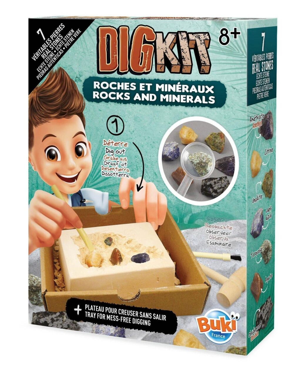 Buki Dig Kit – Rocks and Minerals (8+) Edukativni set za iskopavanje