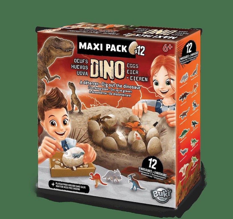 Buki France – Dino jaja MAXI PACK x12 (za 6+) - Edukativni set za