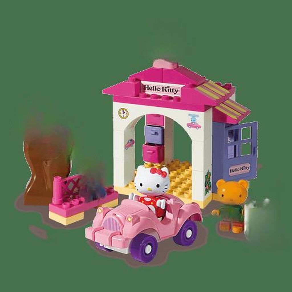 Hello Kitty set za slaganje – kućica sa autićem i figuricama -