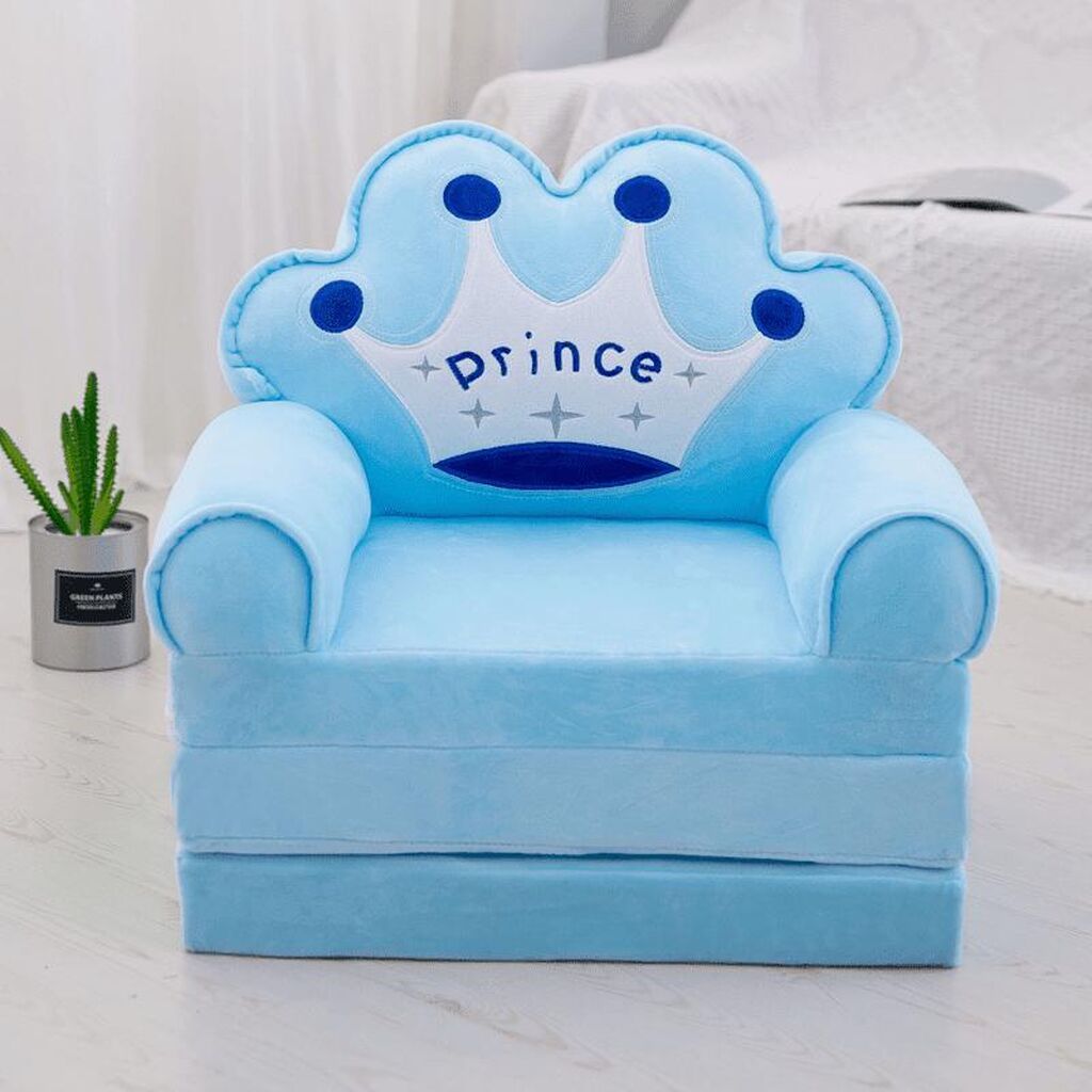 Dečja sofa/fotelja na rasklapanje – “Prince” - Mekana, plišana
