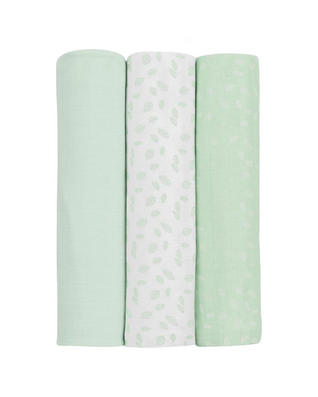 Set 3 muslinske pelene – pastelno zelene - Sastav: 100% muslin