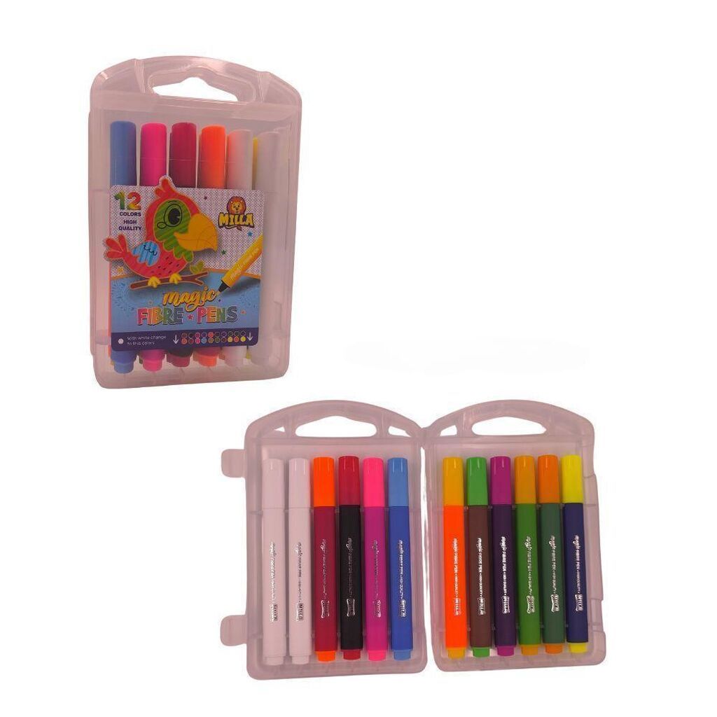 Set flomastera Milla – Magic Fibre Pens - Set od 12 boja u praktičnom
