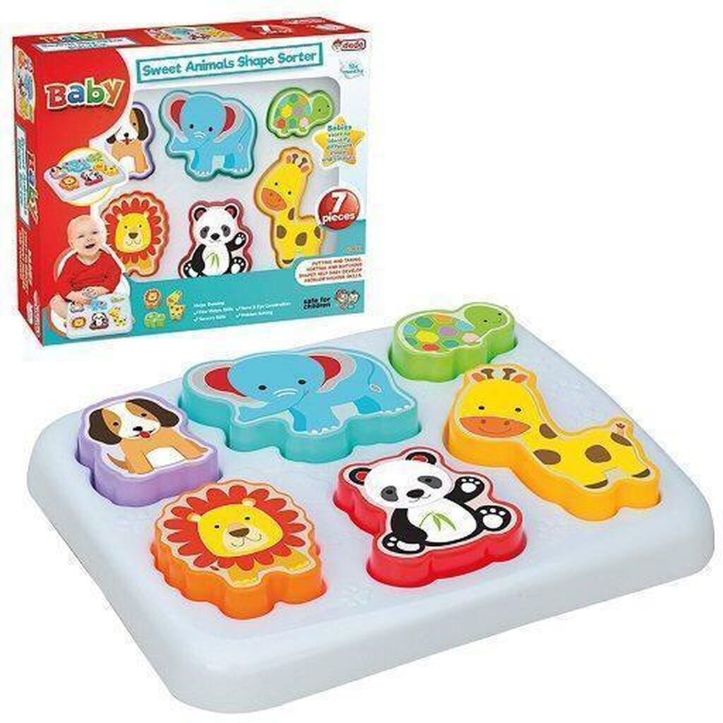 Dečiji sorter oblika – Sweet Animals Shape Sorter (7 delova) -