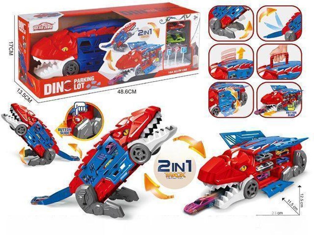 Igračka set “Dino Parking Lot” – 2 u 1 transformišući