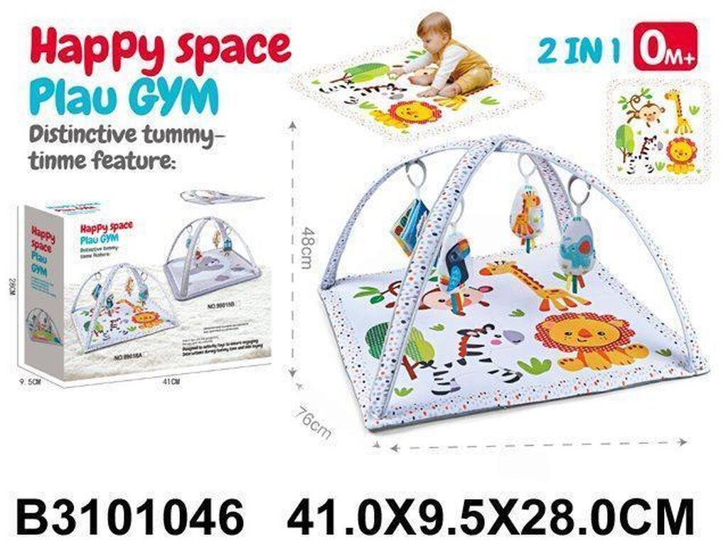 Happy Space Play Gym – 2 u 1 podloga za bebe (0m+) - Višenamenska