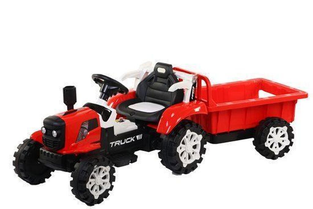 Dečji električni traktor sa prikolicom - Model sa realistčnim