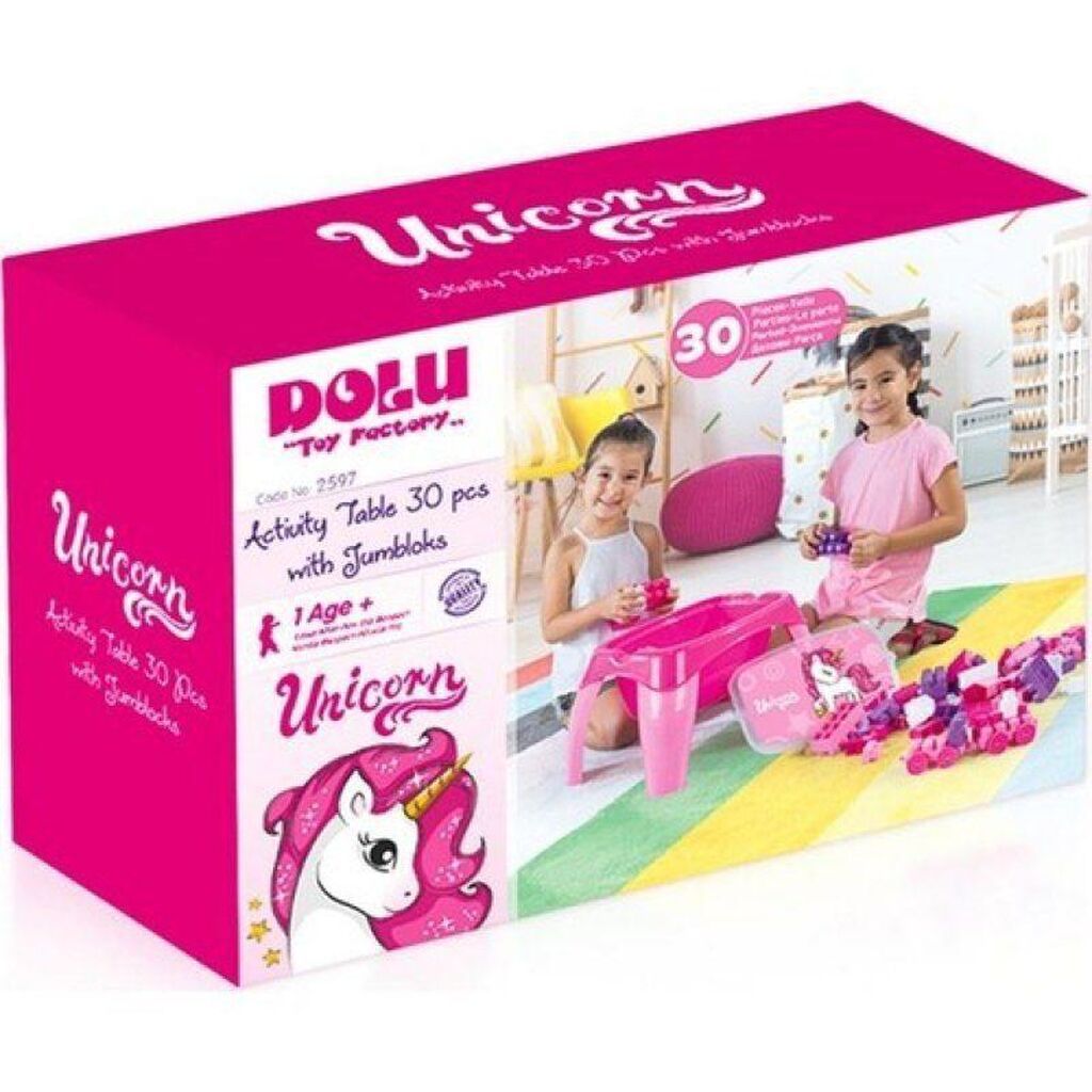 Dolu Toy Factory – Unicorn Activity Table sa blokovima (30 delova) -