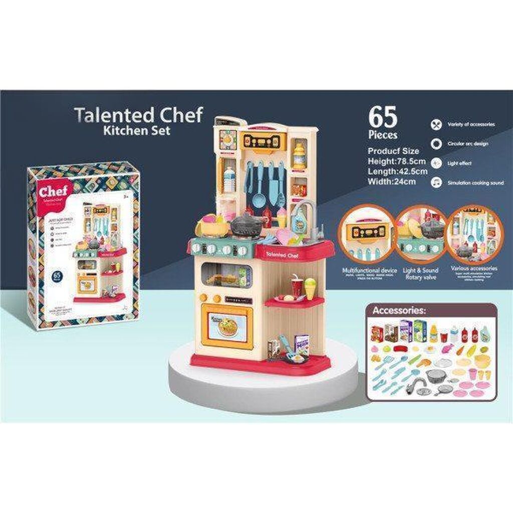 Talented Chef – dečiji kuhinjski set (65 delova) - Kompletna igračka