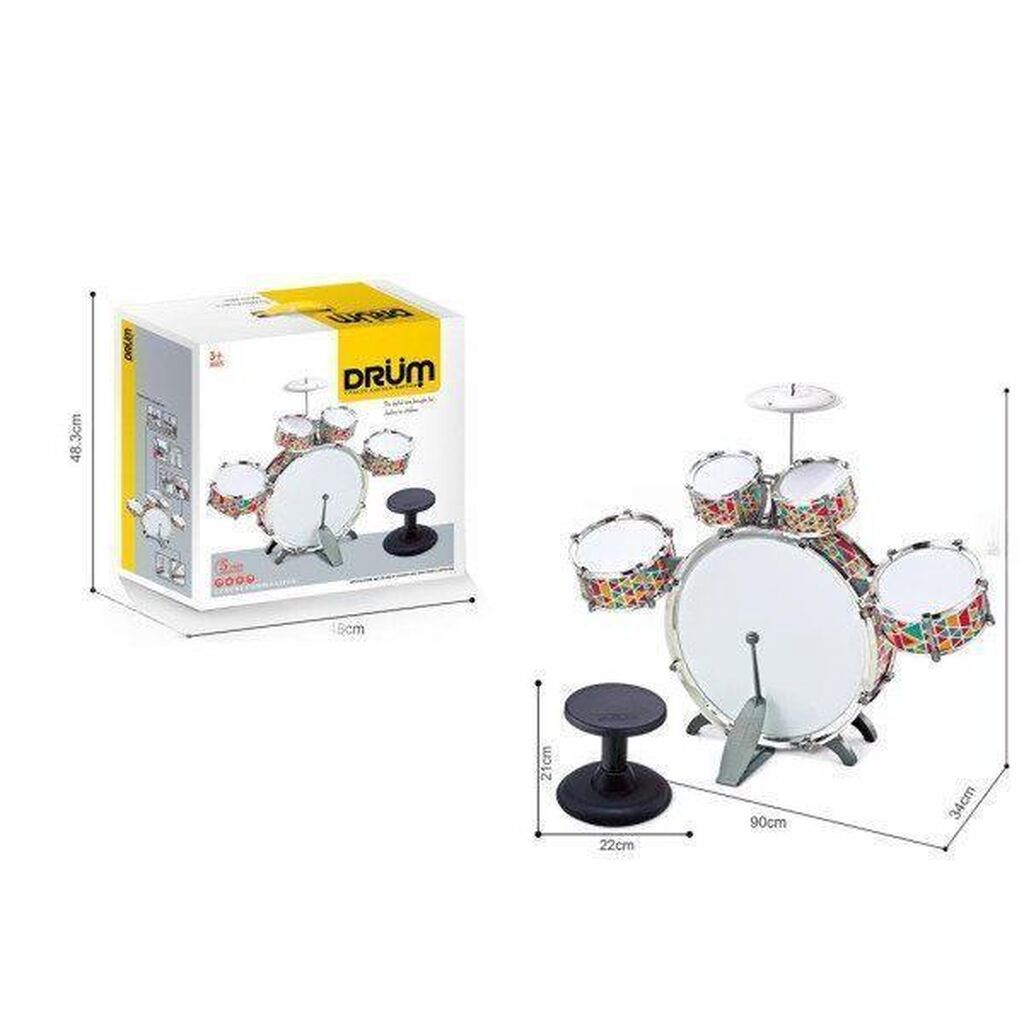 Dečji set bubnjeva DRUM – komplet za male muzičare - Komplet