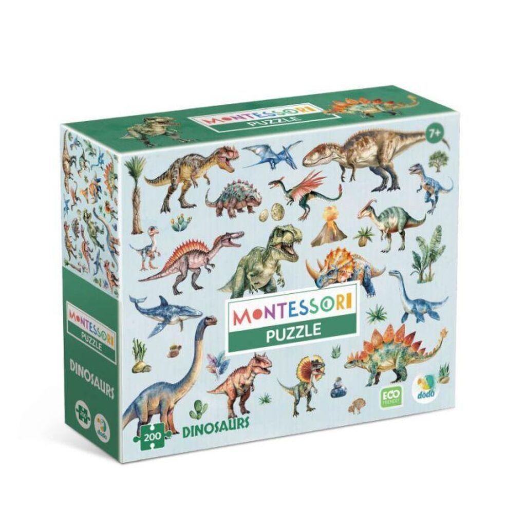 Montessori Puzzle – Dinosaurs, 200 delova - Edukativna slagalica sa