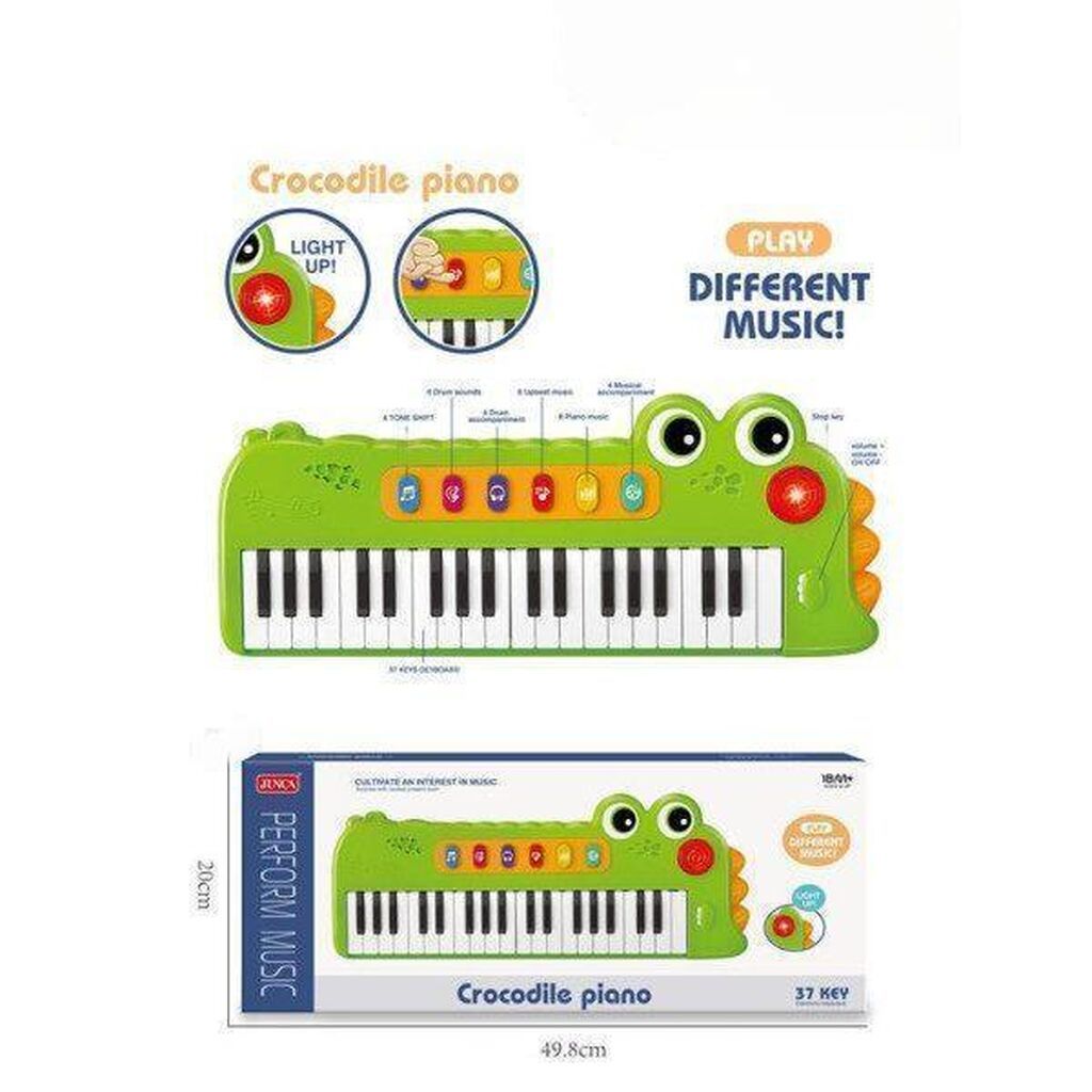 Dečiji sintisajzer “Crocodile piano” – 37 dirki - Veseli dizajn