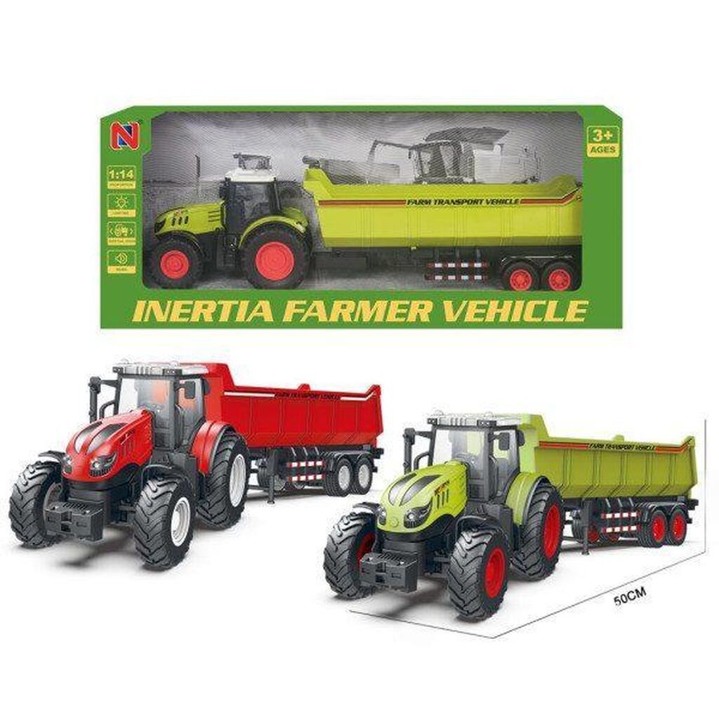 Igračka traktor sa prikolicom – Inertia Farmer Vehicle - Skala 1:14 -