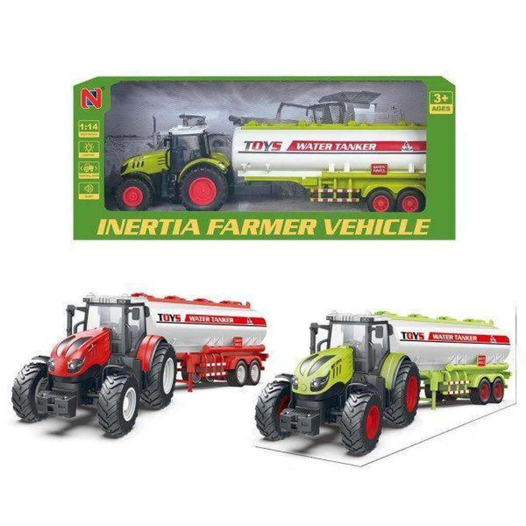 Igračka traktor sa cisternom za vodu – Inertia Farmer Vehicle (razmera