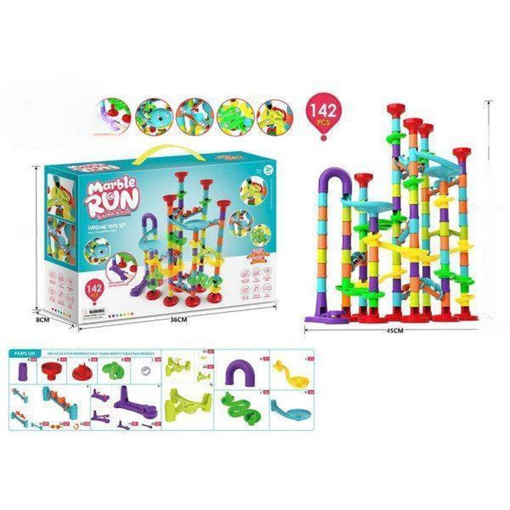 Marble Run – konstruktor lavirint za klikere, set od 142 dela -