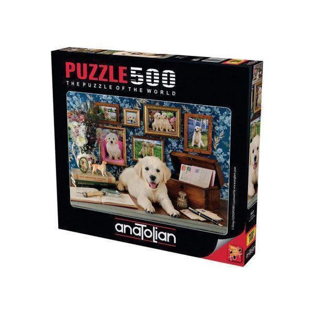 Puzzle Anatolian – 500 delova, motiv: zlatni retriver štene u