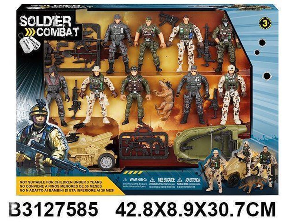 Komplet akcijskih figura „Soldier Combat“ - Set sadrži više vojnika u