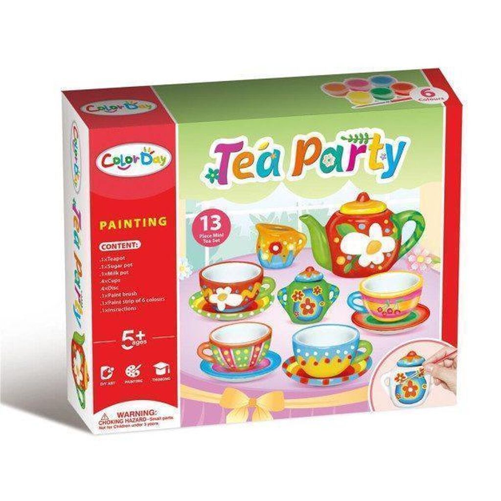 Color Day “Tea Party” – komplet za oslikavanje mini servisa za čaj (13
