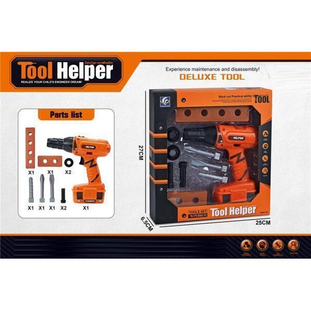 Dečiji set alata – Tool Helper Deluxe Tool - Igračka bušilica/odvijač