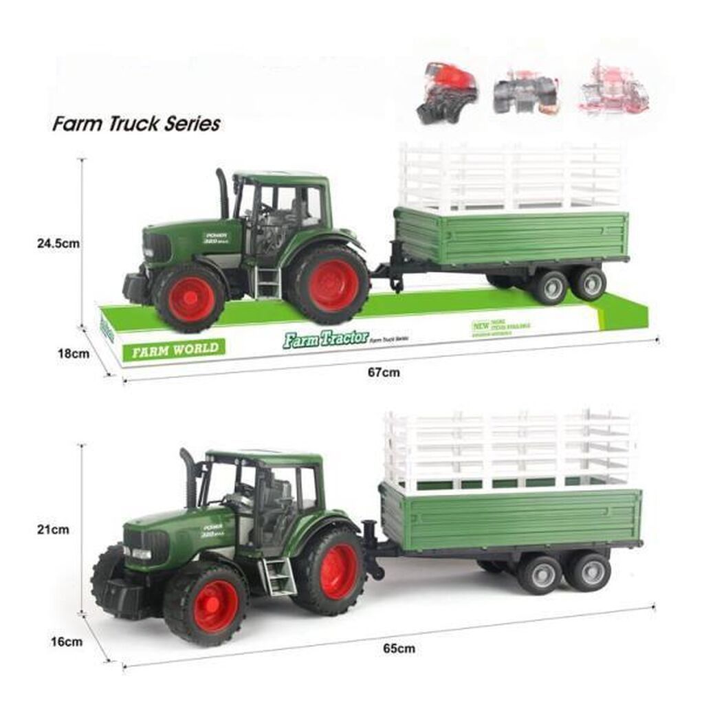 Igračka – poljoprivredni traktor sa prikolicom - Serija: Farm Truck