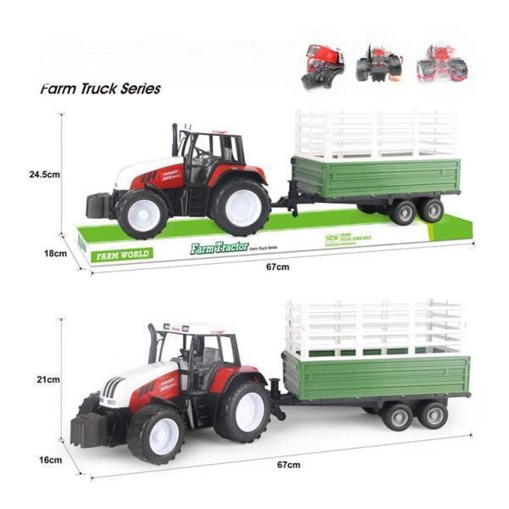 Veliki igračka traktor sa prikolicom – Farm Truck Series - Model