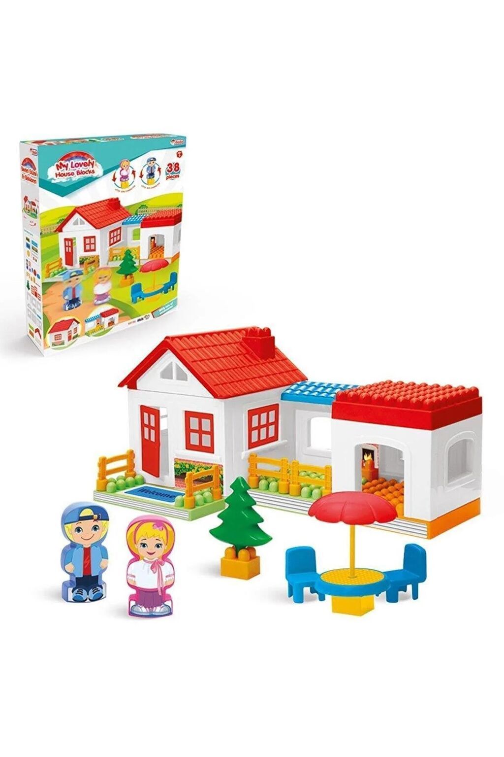 Kocke za slaganje – My Lovely House Blocks, 38 delova - Tematski set