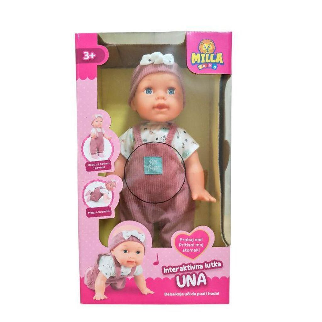Interaktivna lutka UNA – Milla Toys - Uzrast: 3+ - Funkcije: nakon