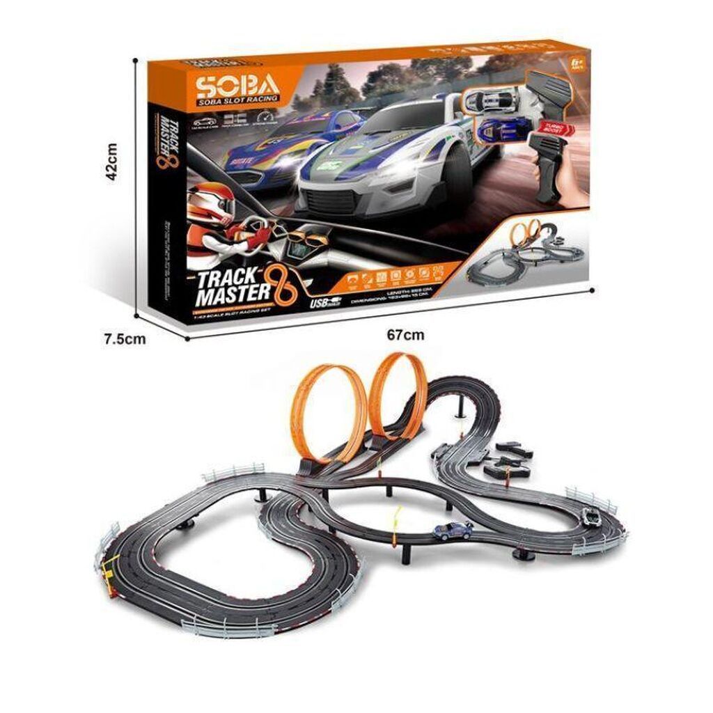 SOBA Slot Racing – Track Master 8 set za trke na stazi - Kompletnan