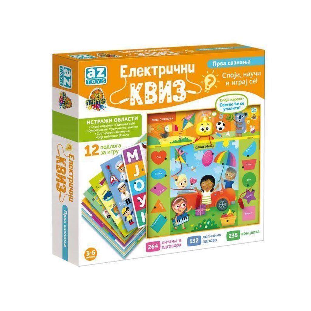 AZ Toys – Električni kviz „Prva saznanja“ Interaktivni edukativni set