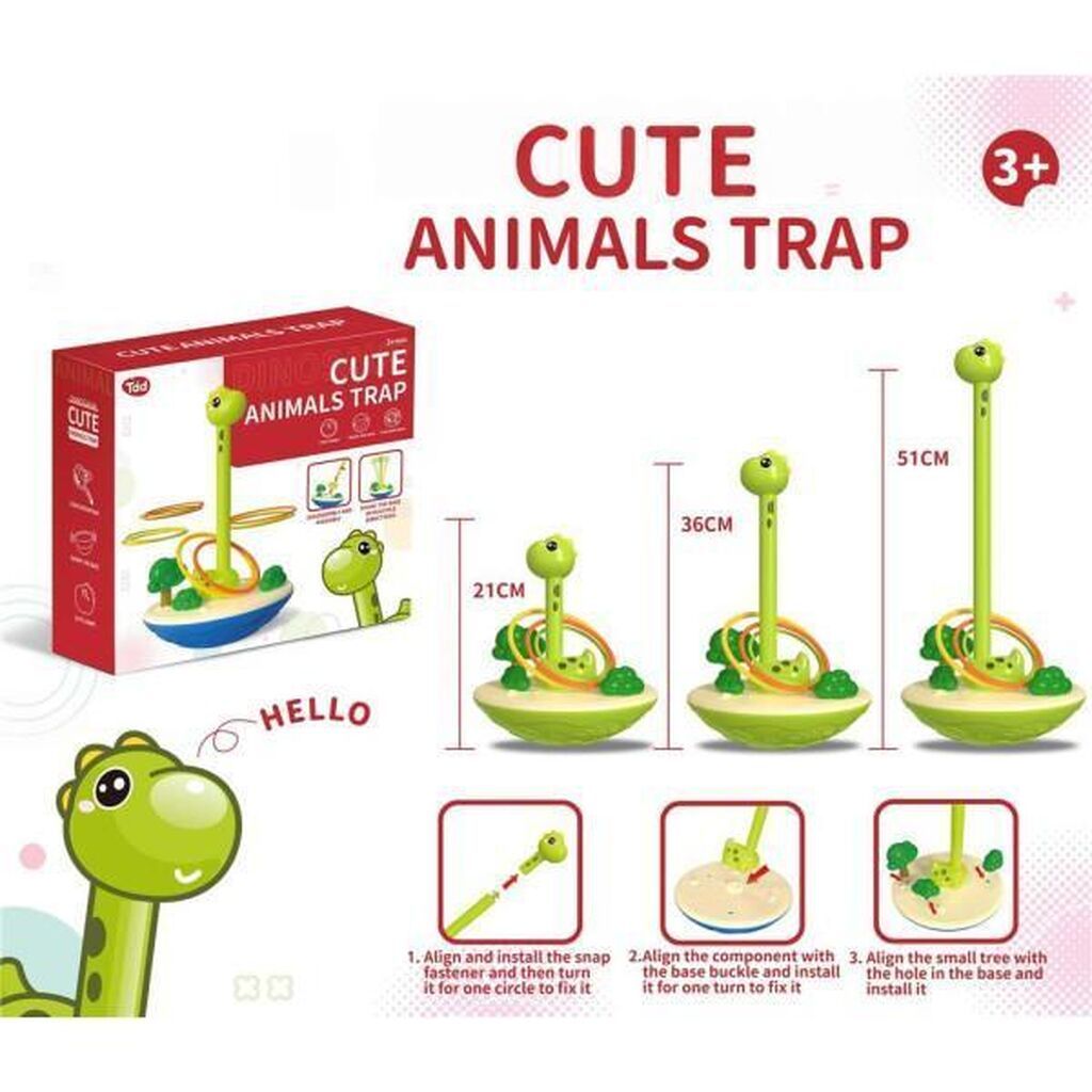 Igračka “Cute Animals Trap” – dinosaurus balans/veštačke prstenove -