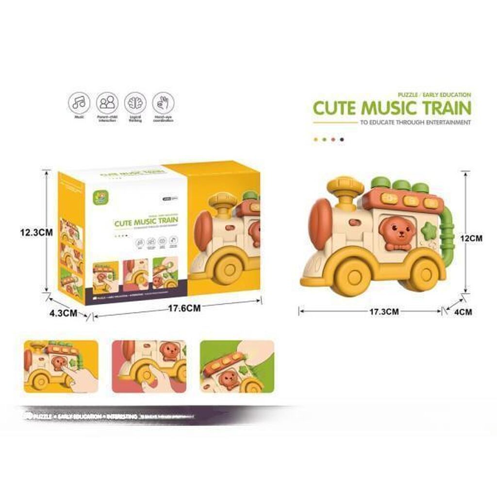 Igračka “Cute Music Train” – muzička edukativna lokomotiva za rani