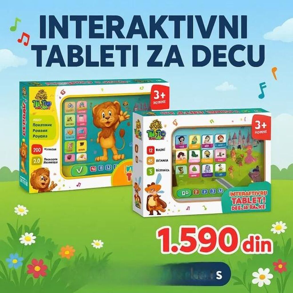 Interaktivni tableti za decu (3+) - Edukativni tablet sa junakom