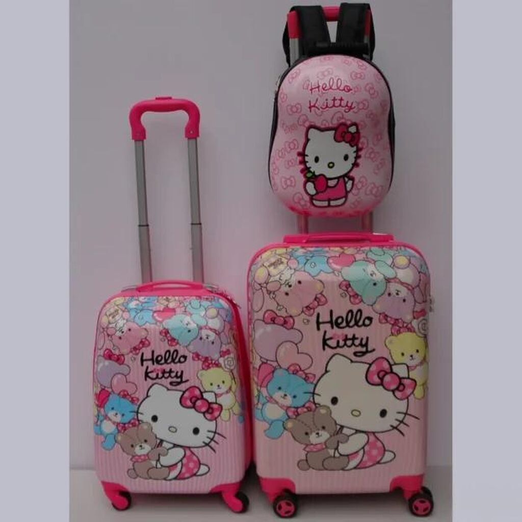 Hello Kitty set kofera i rančića za decu - Set od 3 dela: veliki