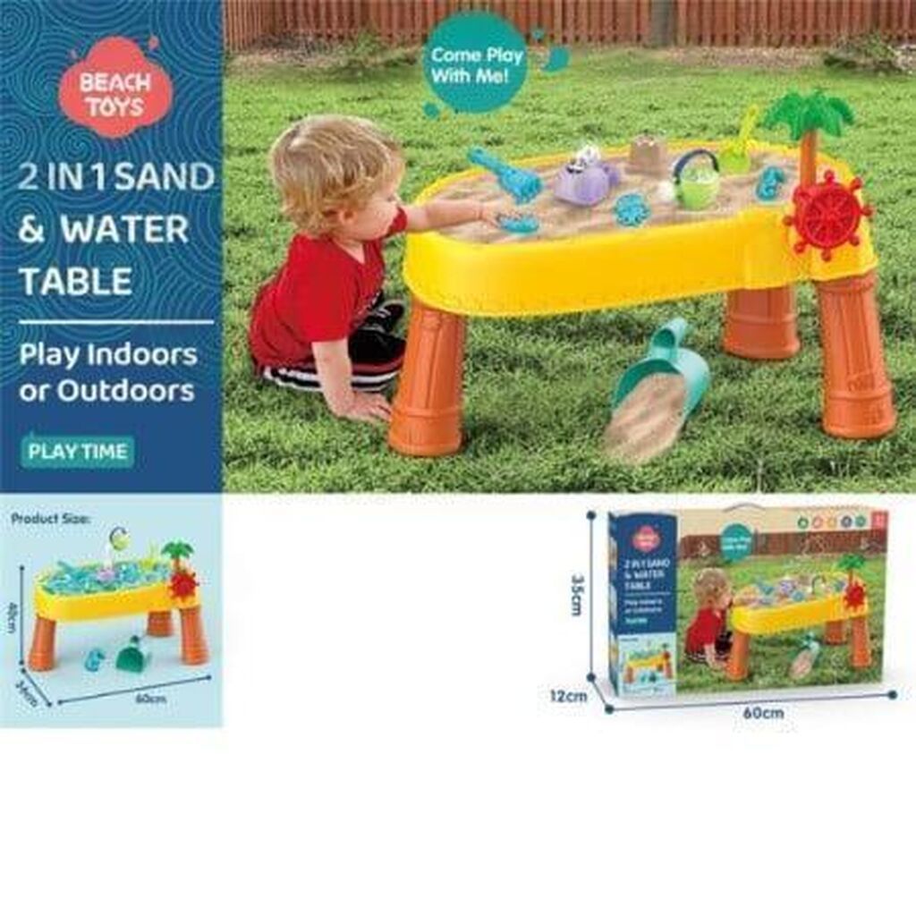 2-u-1 sto za pesak i vodu – Beach Toys - Namenjen za igru u