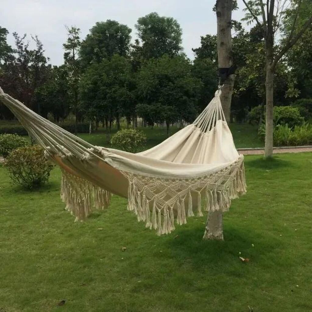 Boho viseća ležaljka (hammock) - Dizajn: boho stil sa dekorativnim