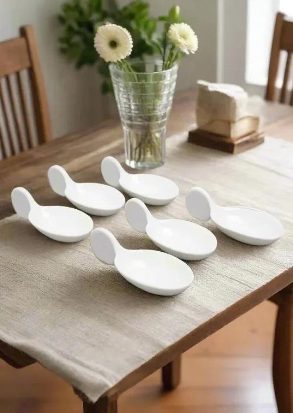 Set porcelanskih kašika za serviranje predjela – 6 komada - Dizajn za