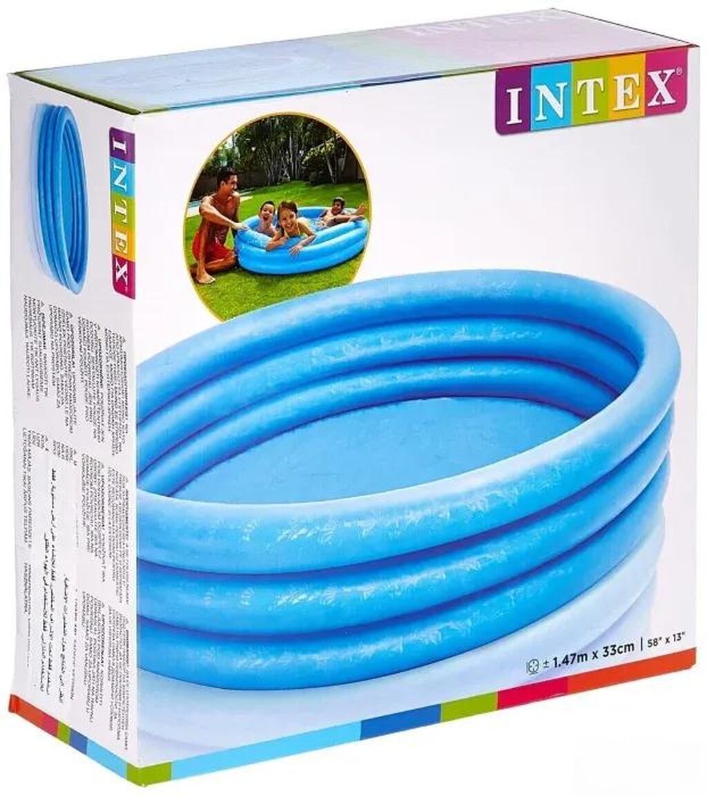 INTEX Crystal Blue – dečiji naduvani bazen - Prečnik: 1,47 m -