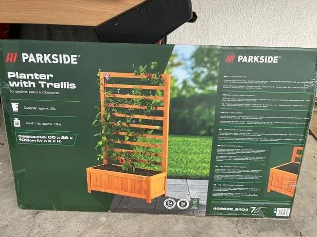 Parkside drvena saksija sa rešetkom (Planter with Trellis) -