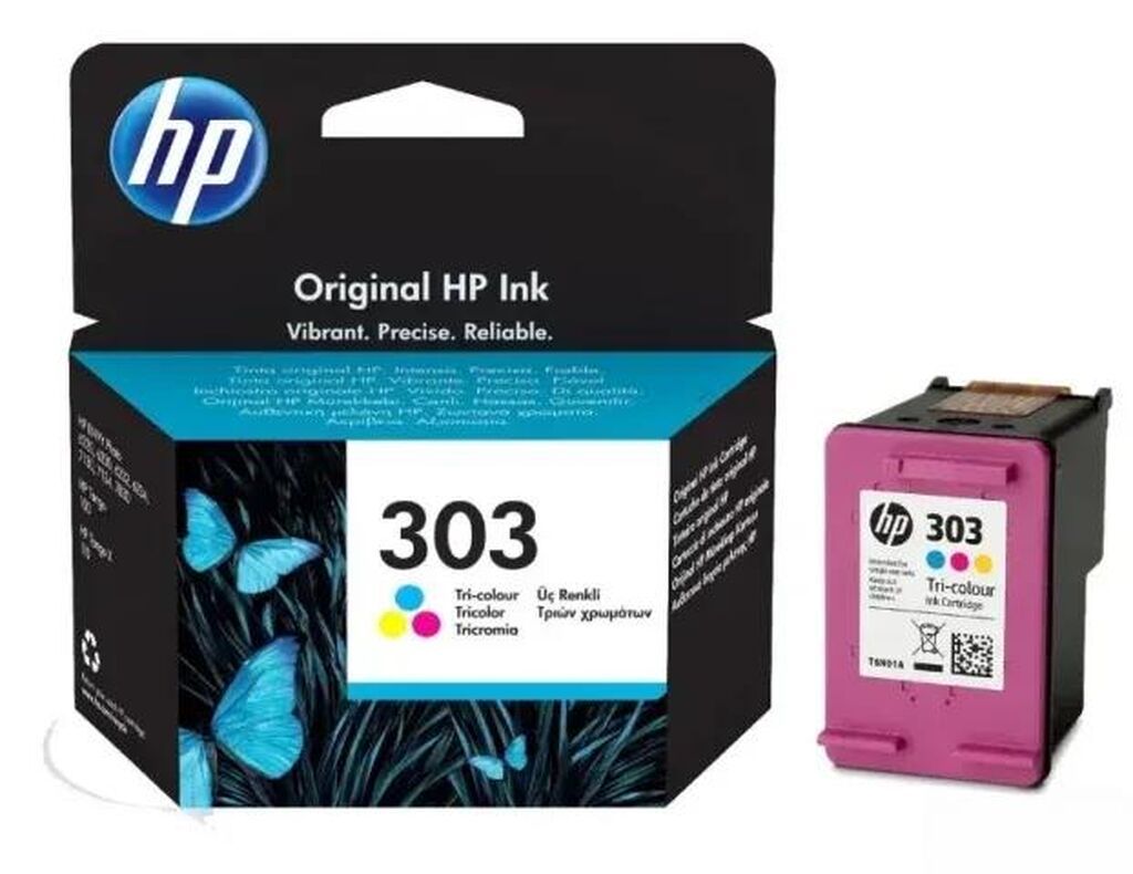 HP 303 Tri‑colour originalni kertridž za mastilo - Boje: cyan