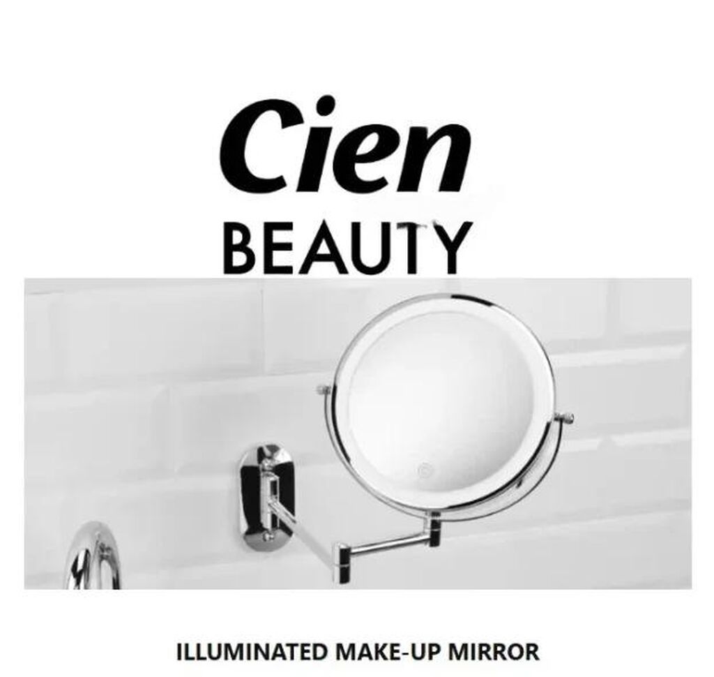 Cien Beauty – zidno kozmetičko ogledalo sa osvetljenjem - Okruglo