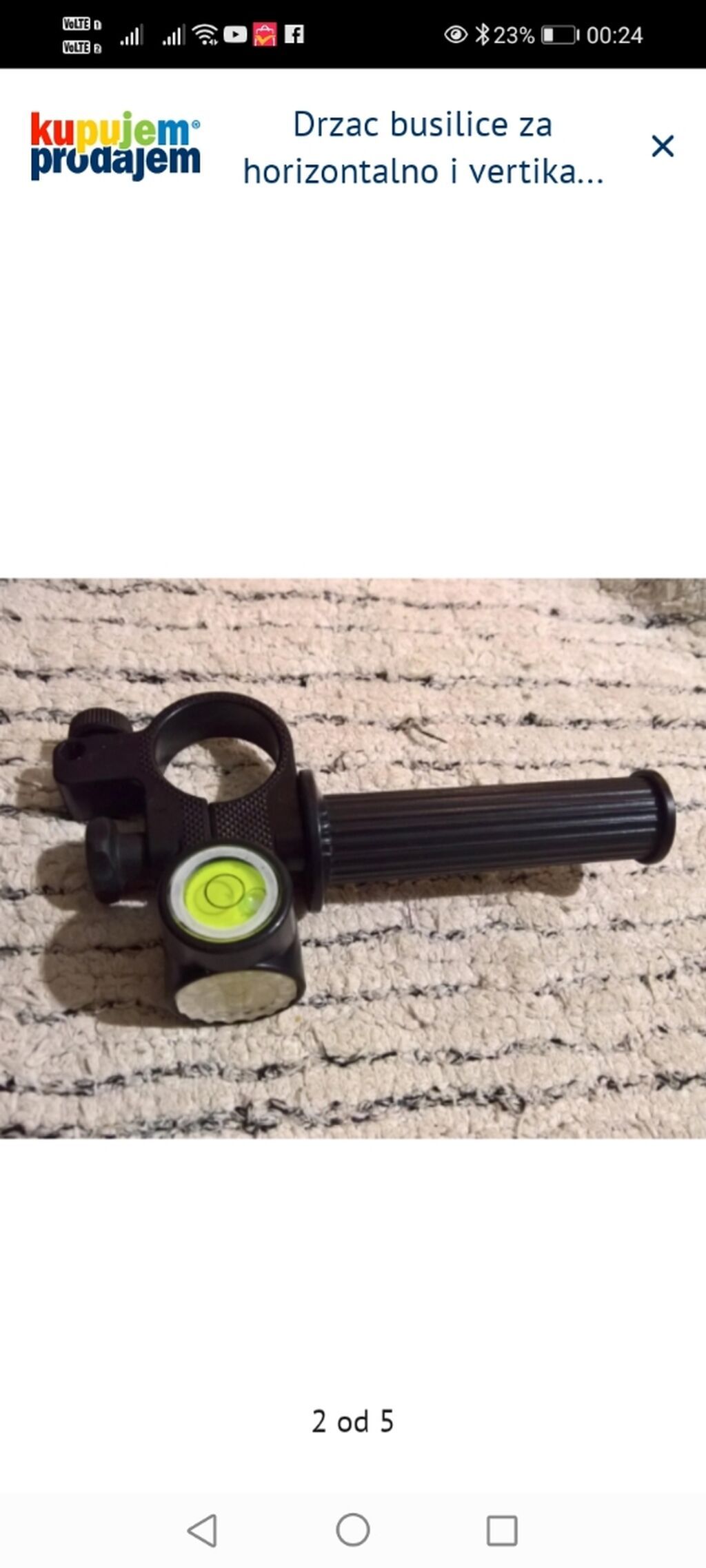 Držač bušilice za horizontalno i vertikalno bušenje - Pomoćna ručka