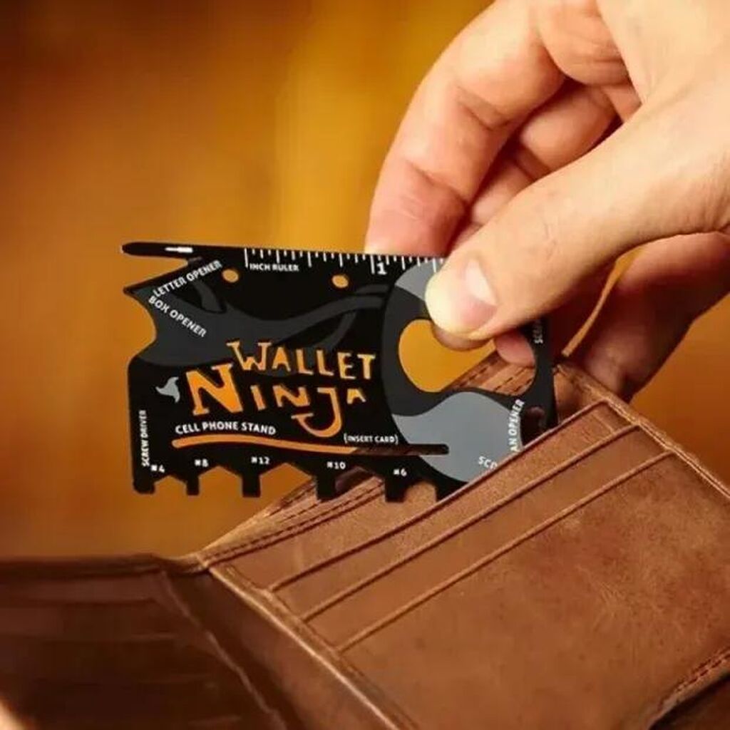 Wallet Ninja – multifunkcionalni alat u formi kartice za novčanik. -