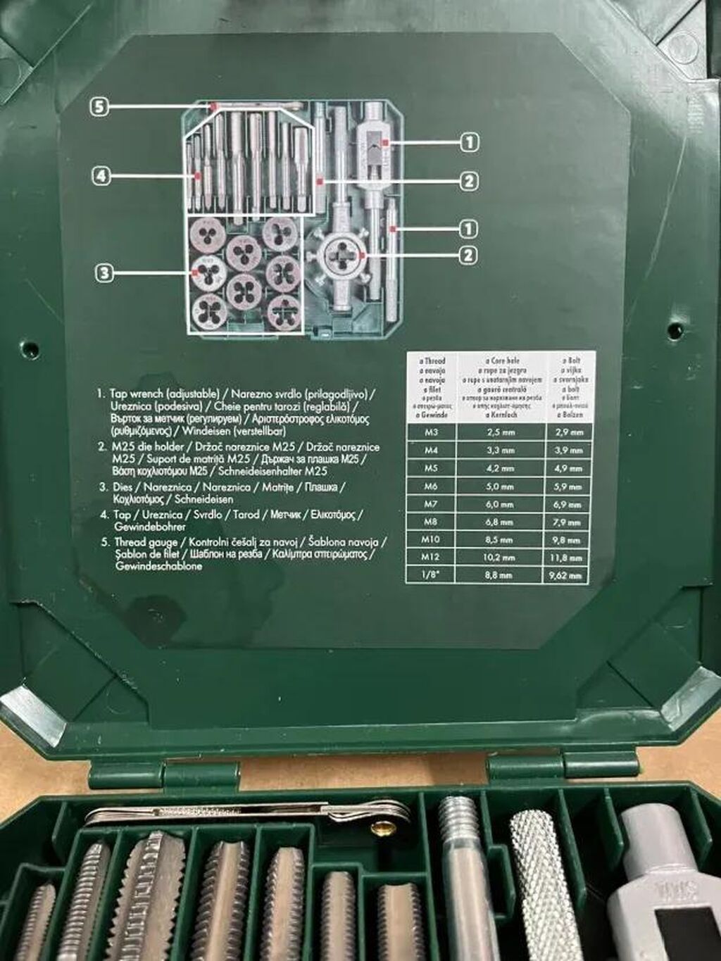 PARKSIDE set za narezivanje navoja – 21 del Komplet za izradu i