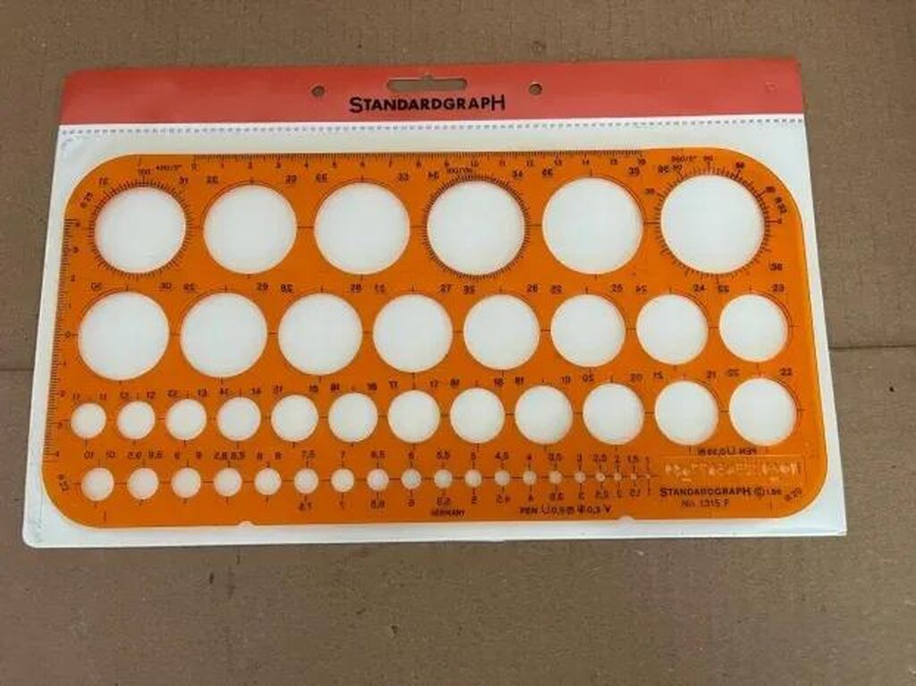 Šablon za kružnice STANDARDGRAPH No. 1315 F - Profesionalni